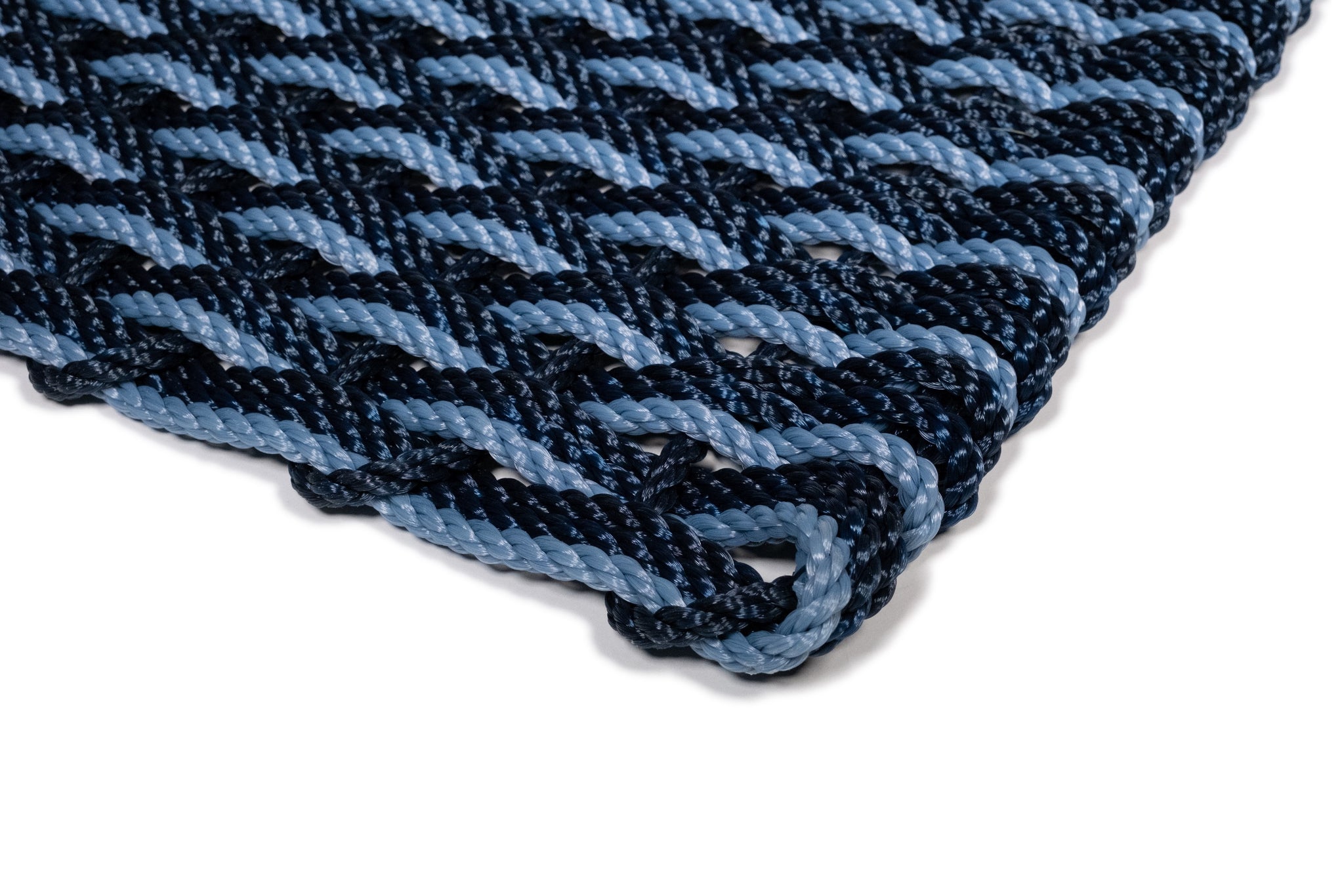 Navy, Navy, Glacier Bay | Woven Rope Doormats | The Rope Co
