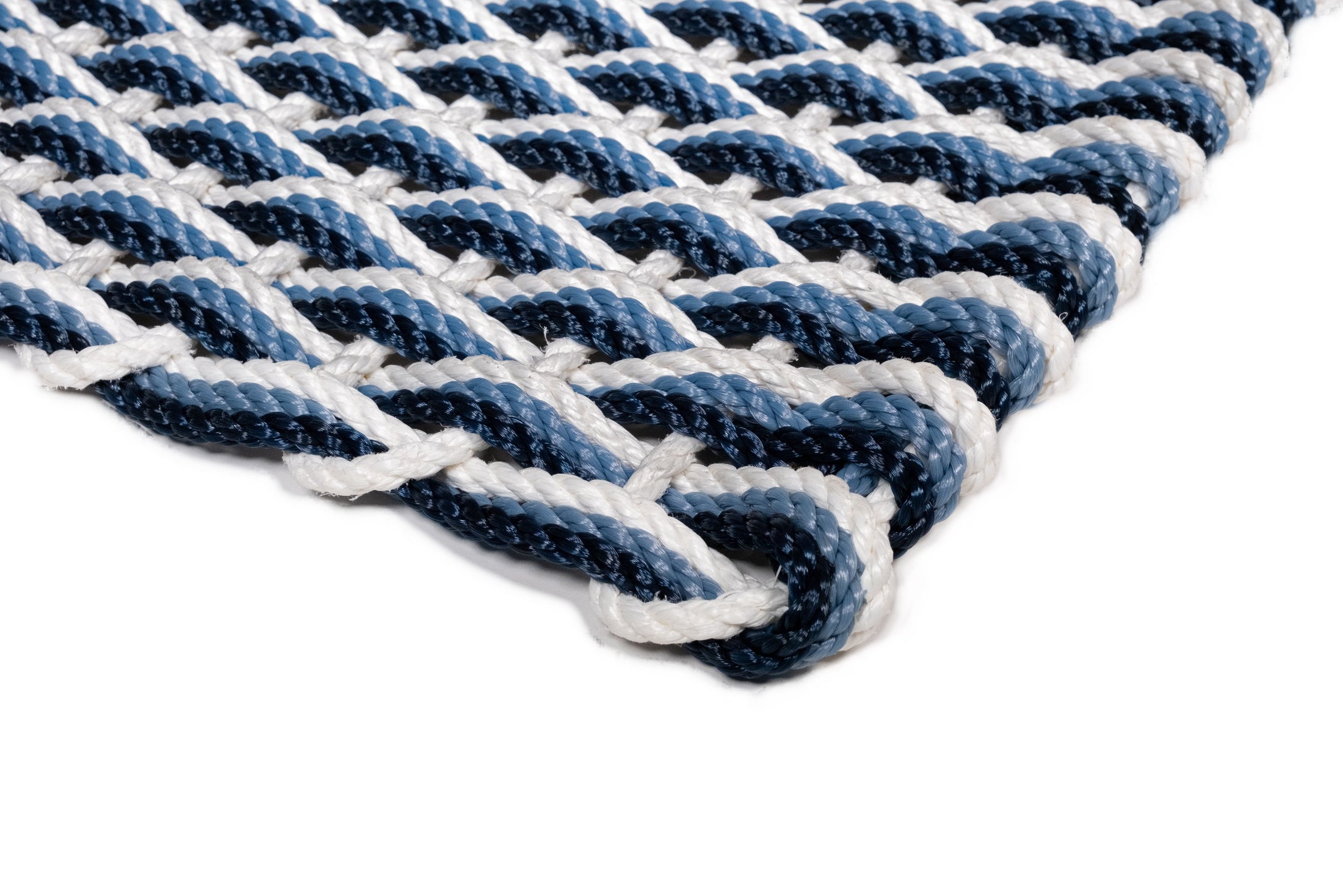 Pearl + Glacier Bay + Navy Doormat | Woven Lobster Rope Doormats | The ...
