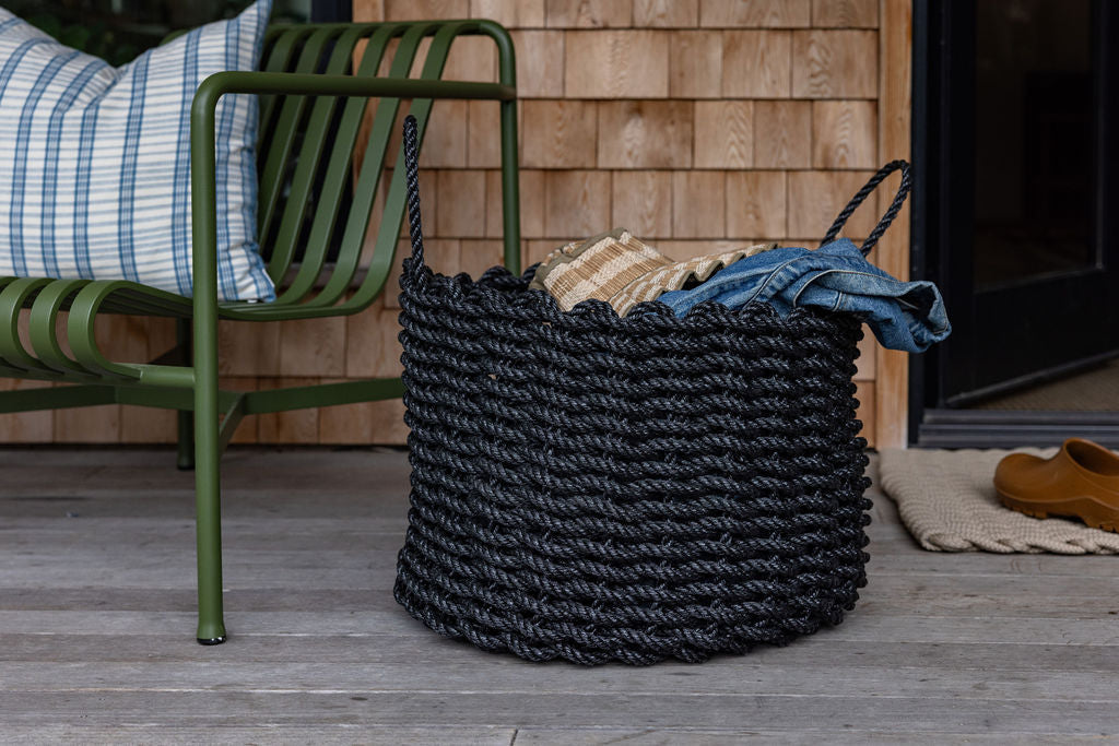 Heritage Rope Basket | Charcoal | The Rope Co
