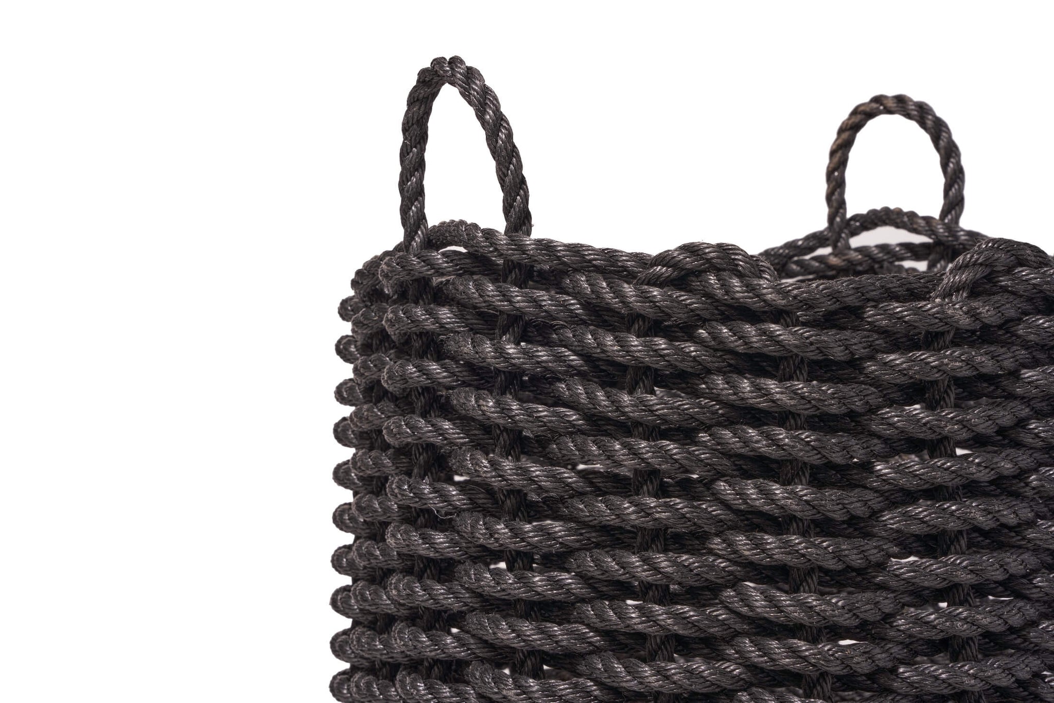 Braided Lobster Rope Basket | Charcoal | The Rope Co